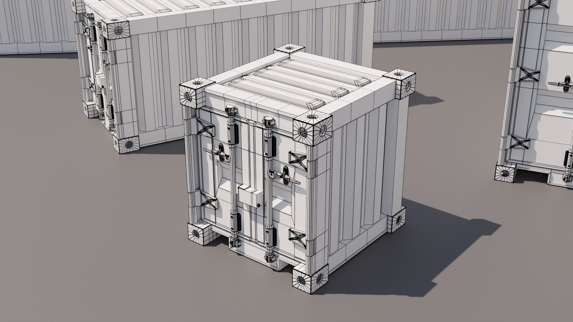 3D Containers - 5 Sizes - Blue Model - TurboSquid 2112490