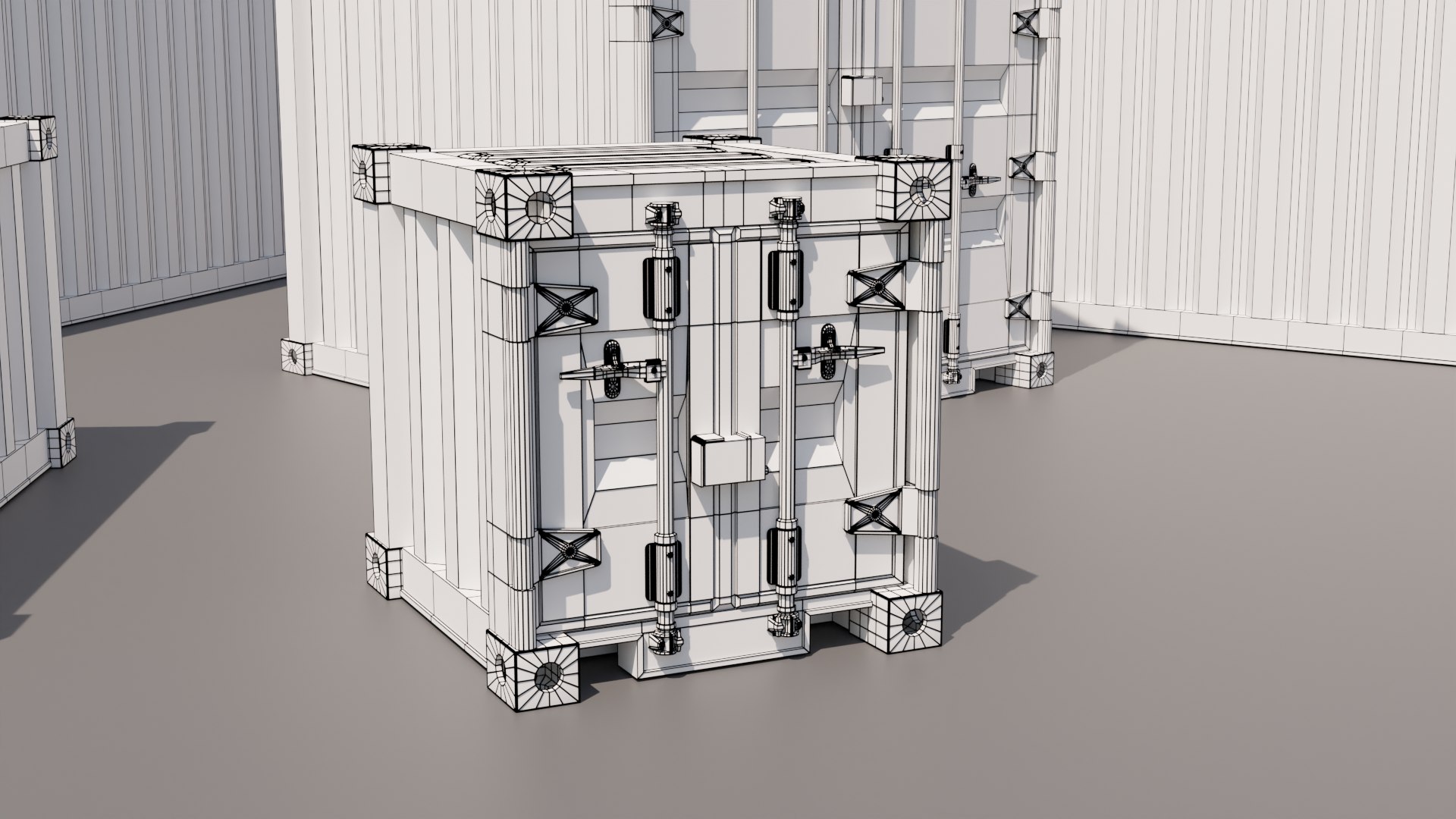 3D Containers - 5 Sizes - Blue Model - TurboSquid 2112490