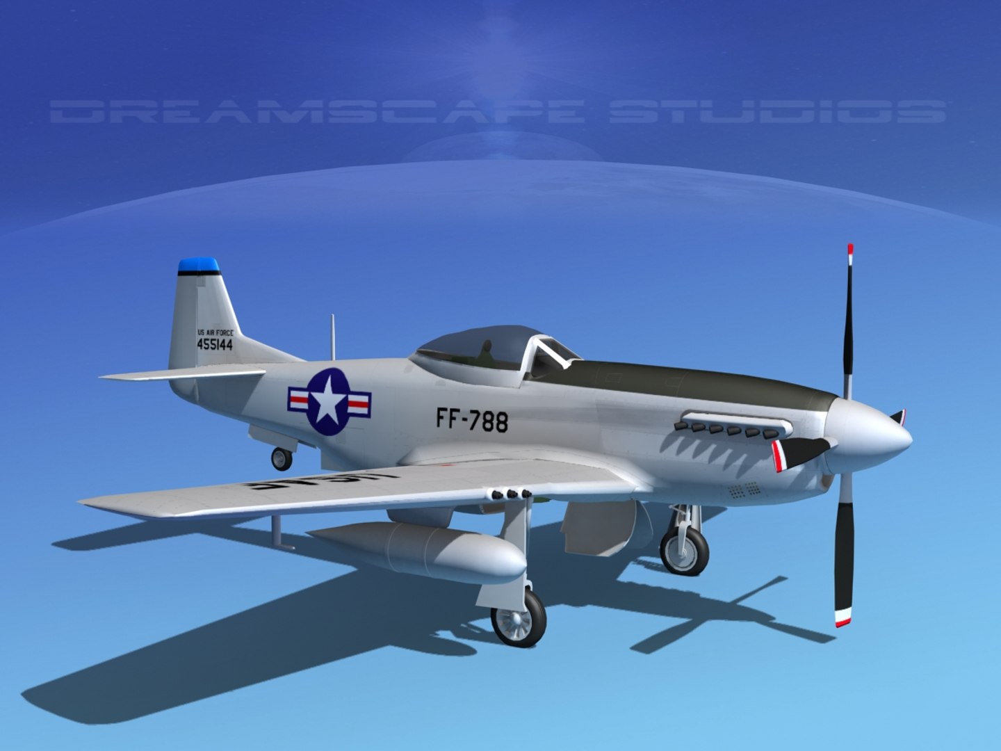Cockpit Mustang Usaf 3d Model