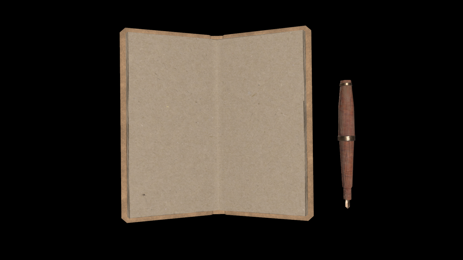 Book notebook pen 3D - TurboSquid 1674185