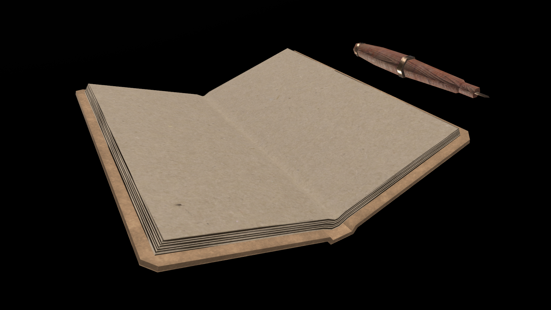 Book notebook pen 3D - TurboSquid 1674185