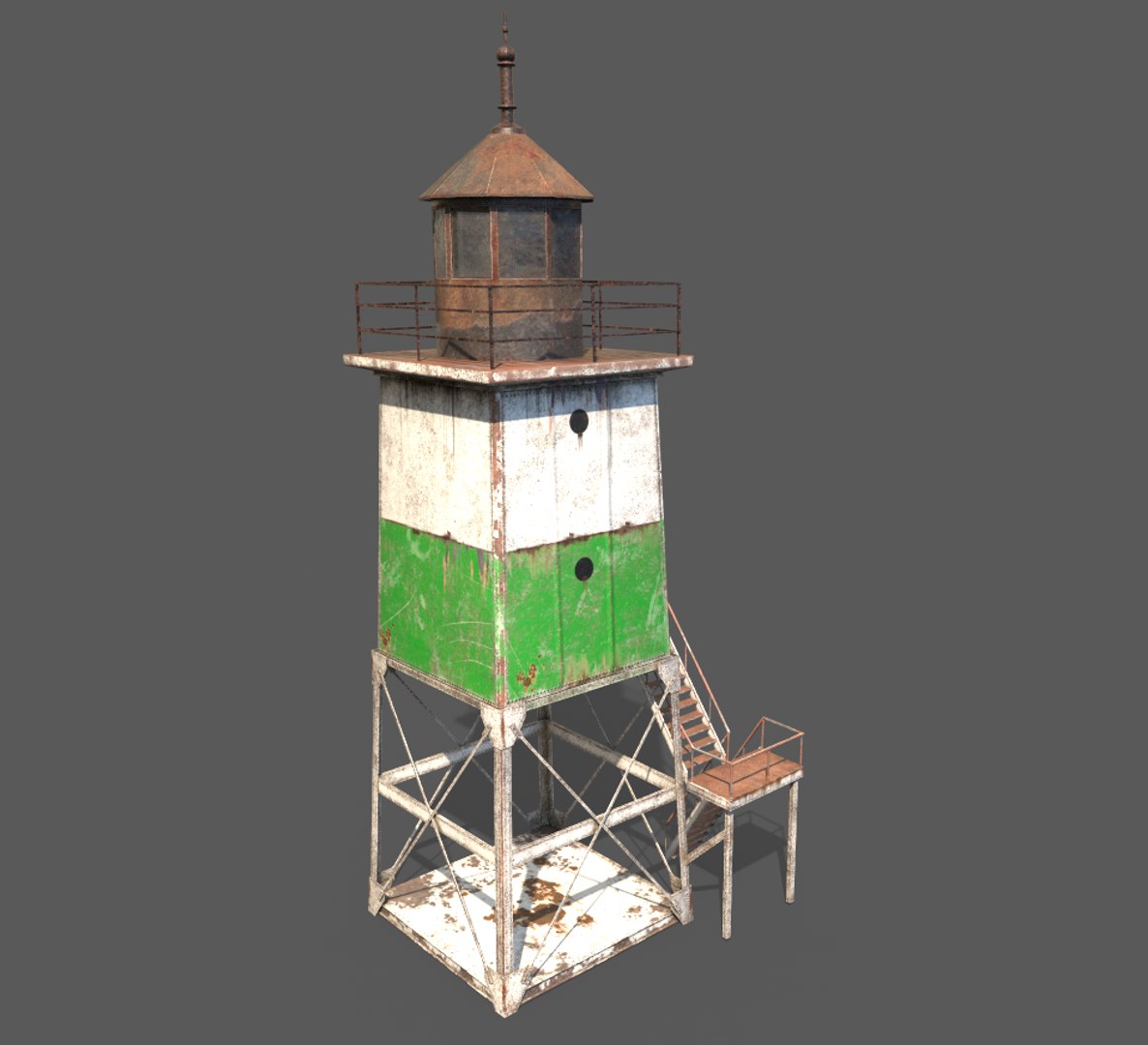 Metal lighthouse 3D model - TurboSquid 1678566