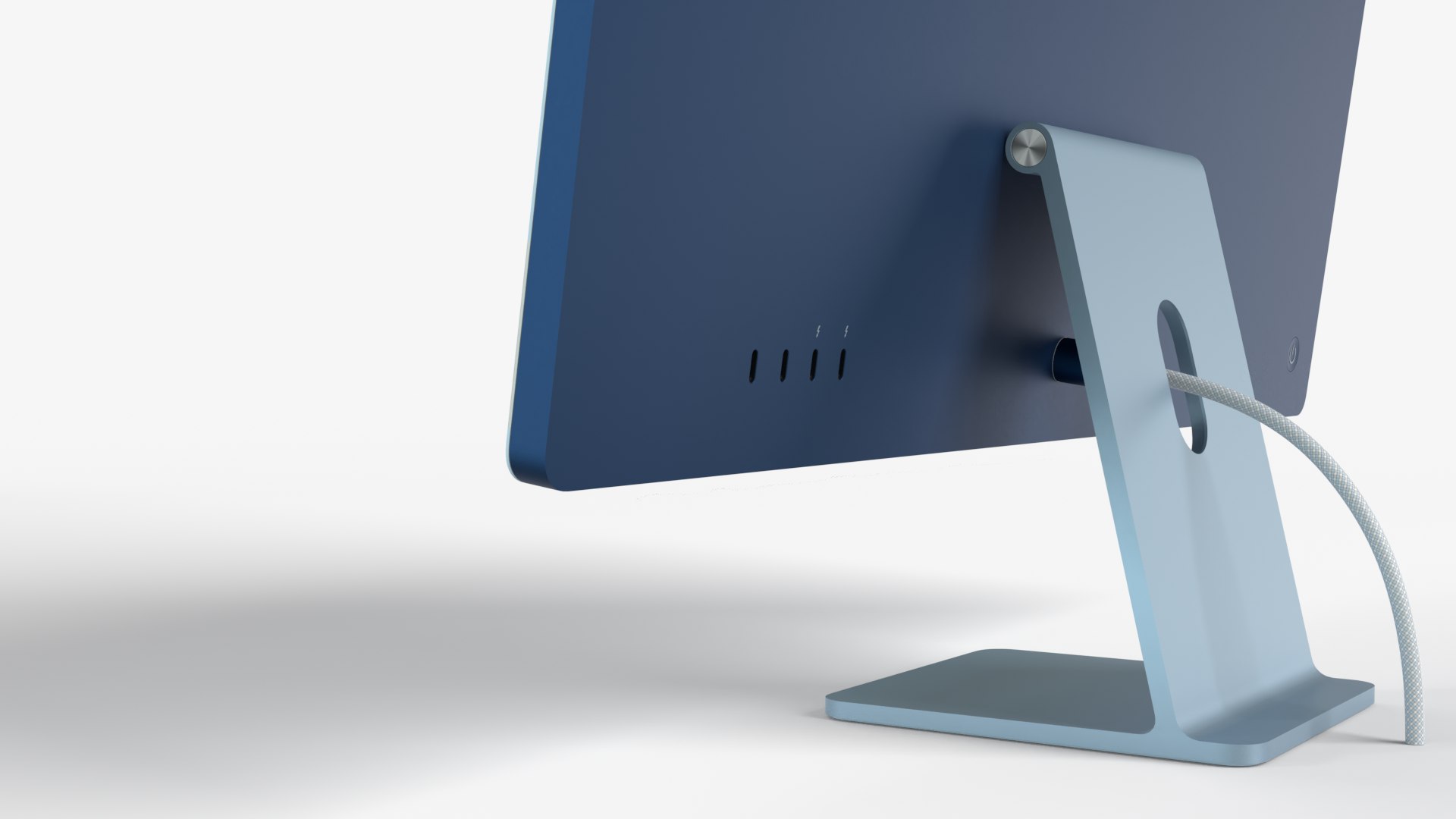 Apple IMac Blue With Keyboard Mouse And Trackpad 3D Model - TurboSquid ...
