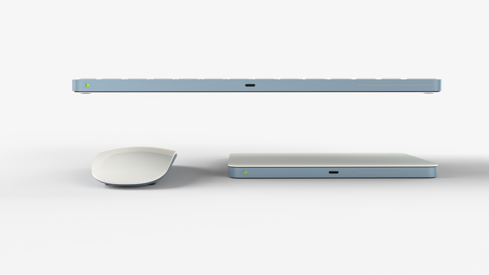 Apple IMac Blue With Keyboard Mouse And Trackpad 3D Model - TurboSquid ...