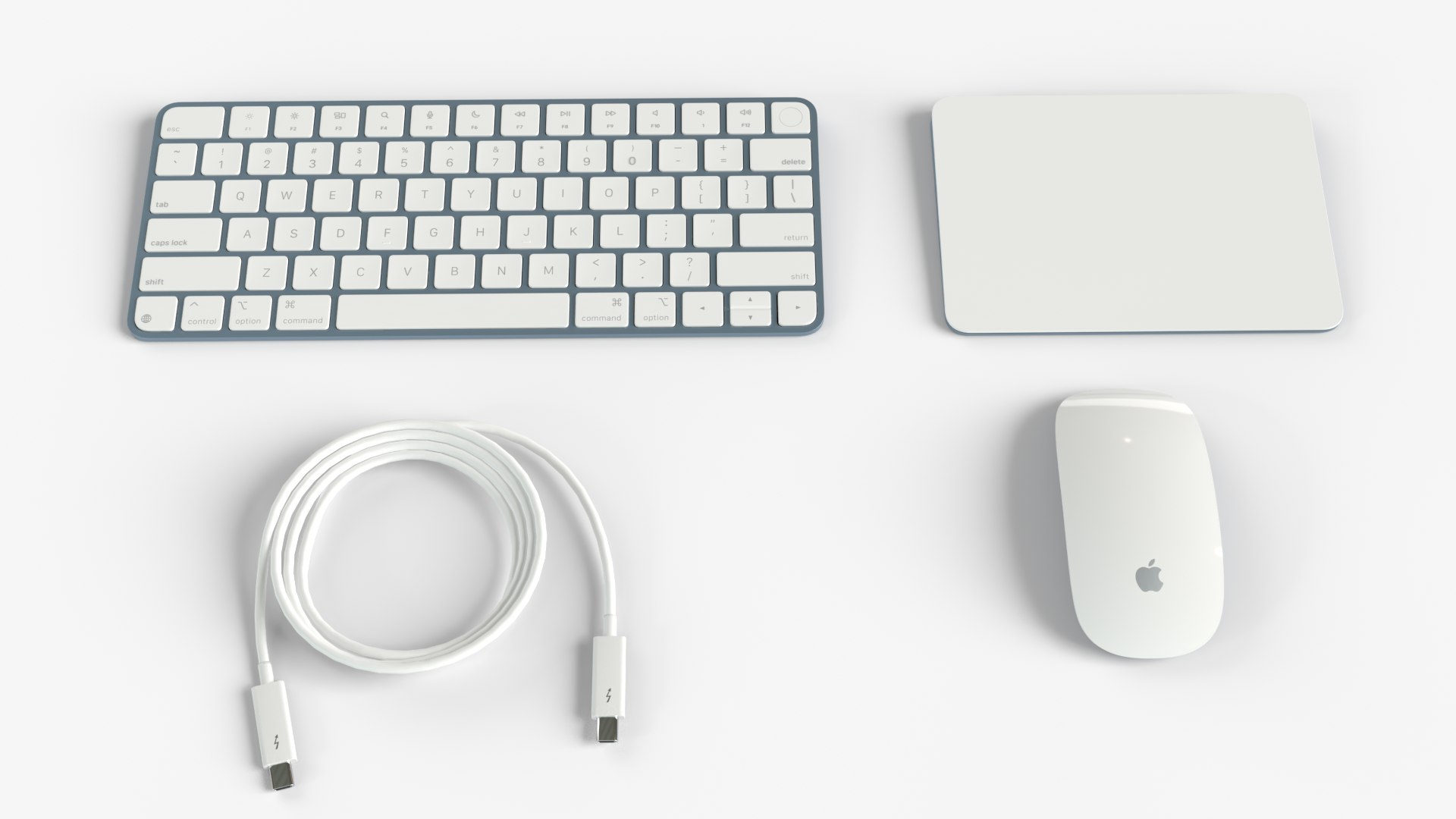 Apple IMac Blue With Keyboard Mouse And Trackpad 3D Model - TurboSquid ...