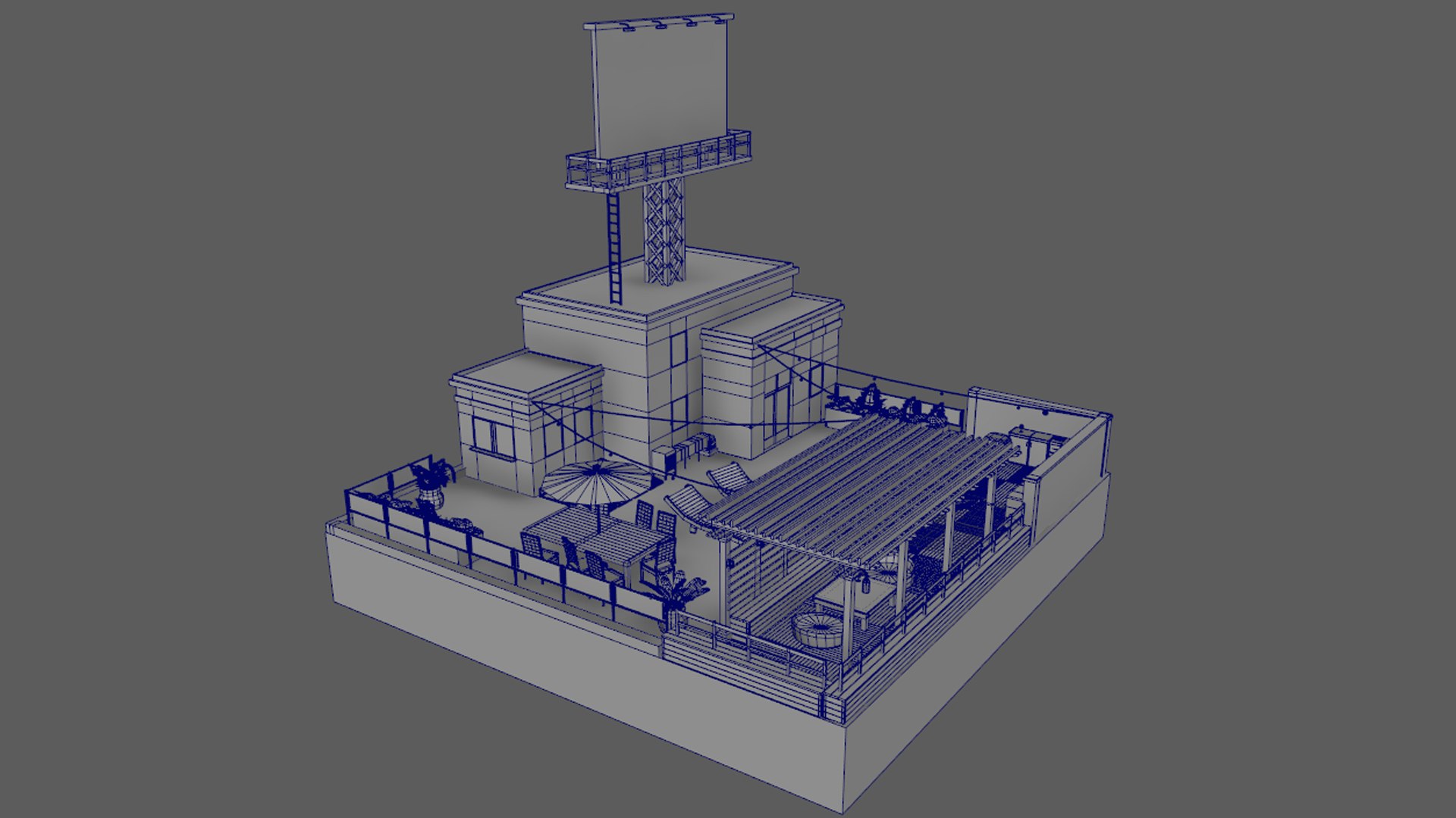 3D Model Roof Top Terrace - TurboSquid 1863063