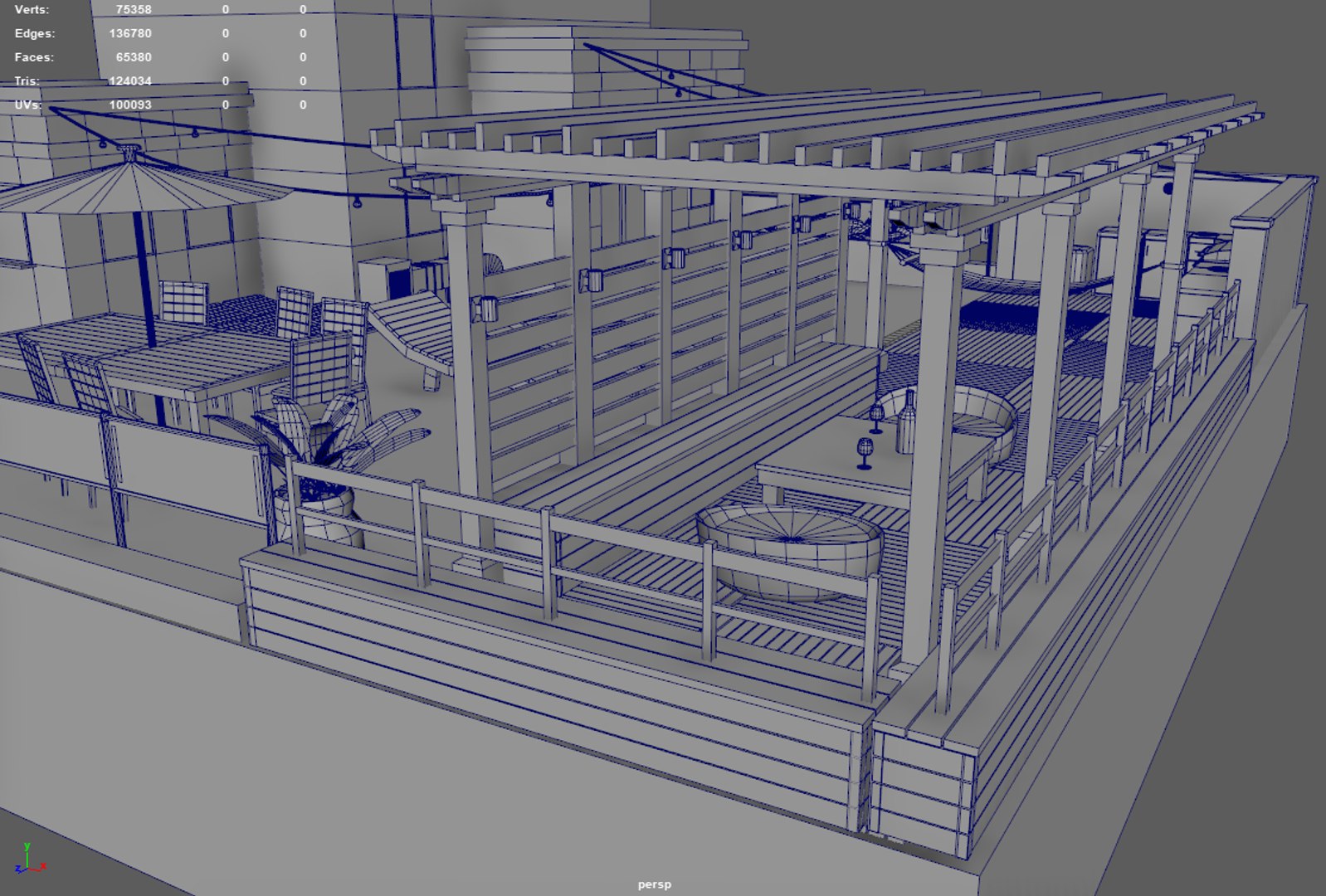 3D Model Roof Top Terrace - TurboSquid 1863063