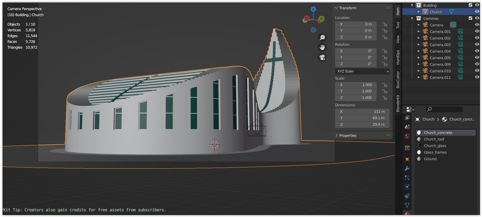 3D Modern Church - TurboSquid 1904505