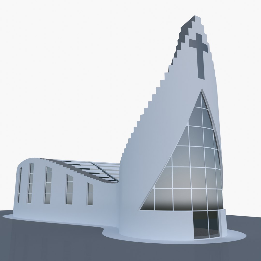 3D Modern church - TurboSquid 1904505