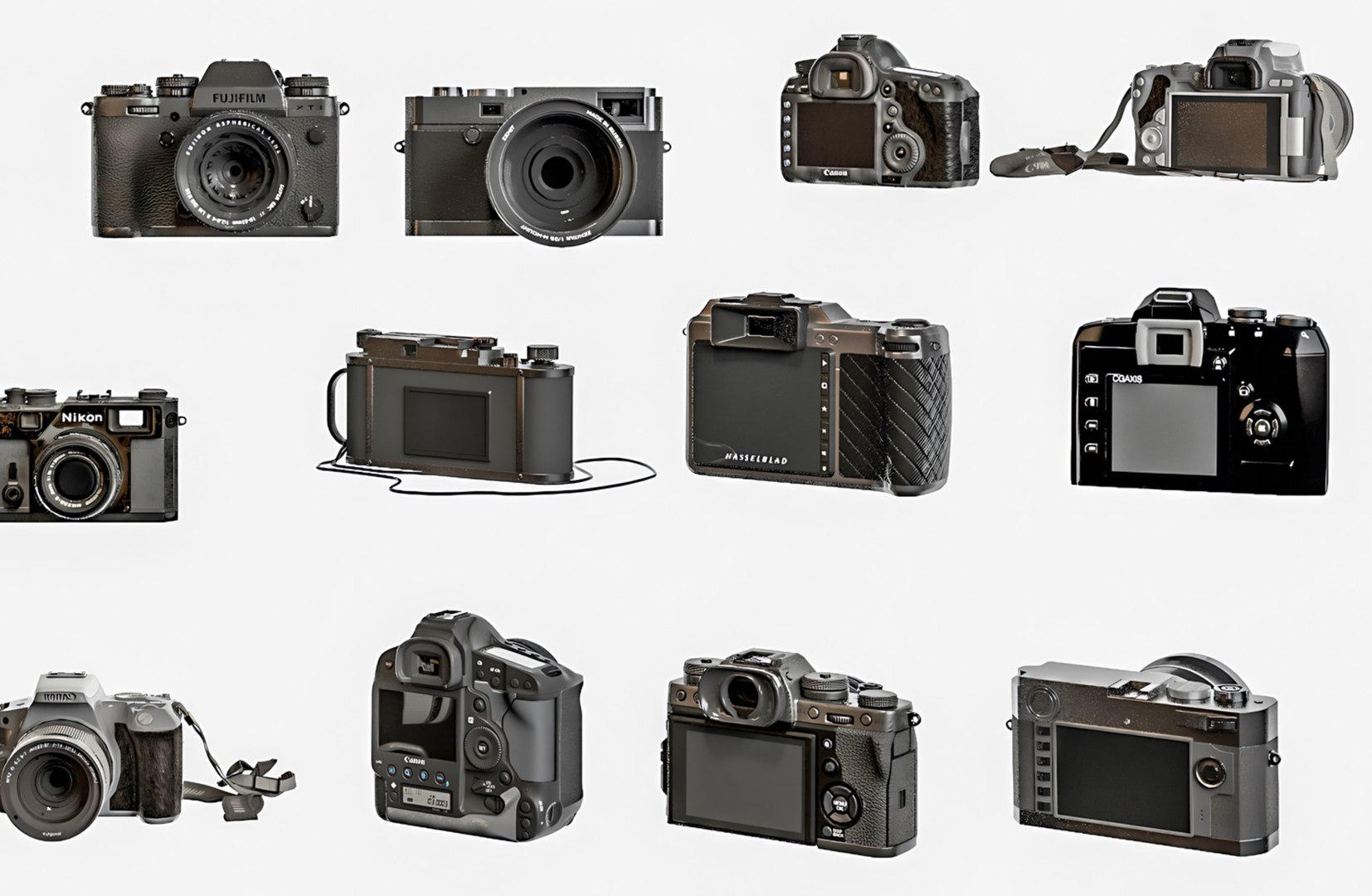 3D Digital Cameras Collection Lens Mirrorless Digital Camera ...