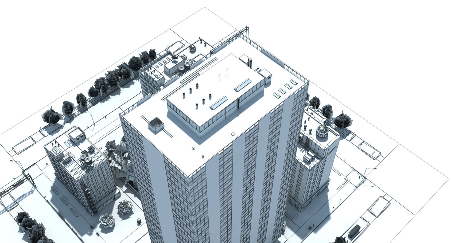 City Block Scene Cityscape Max