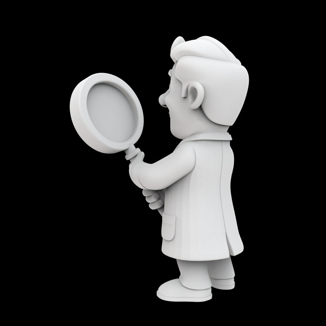 Researcher Cartoon Character 3D Print Model 3D - TurboSquid 2487170