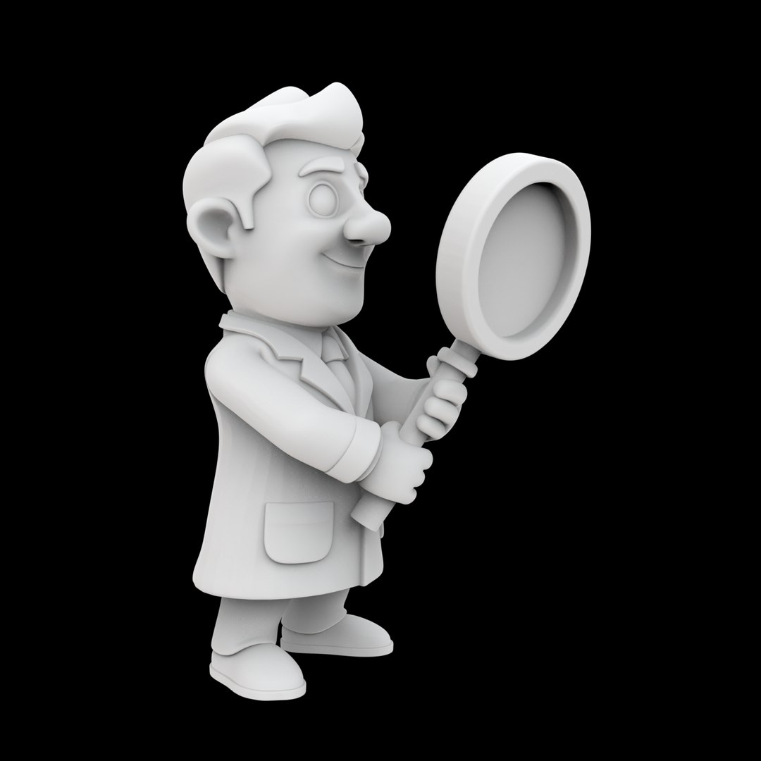 Researcher Cartoon Character 3D Print Model 3D - TurboSquid 2487170
