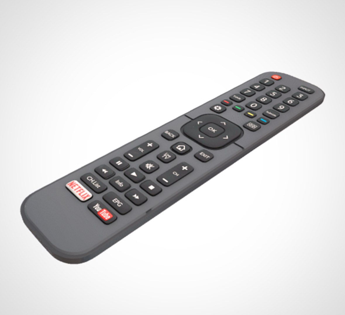 3D remote control tv - TurboSquid 1236844