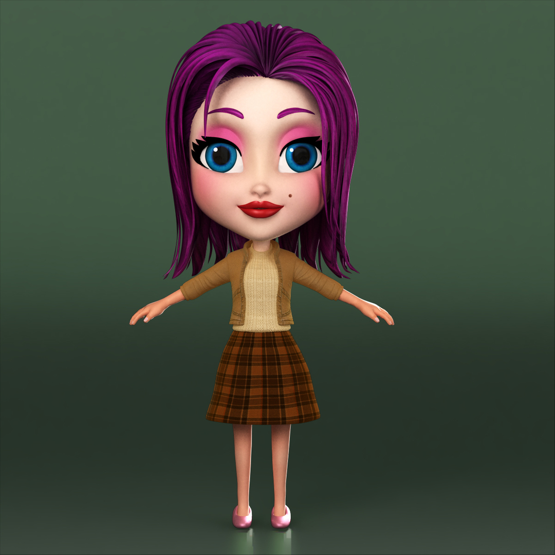 3d Cartoon Woman