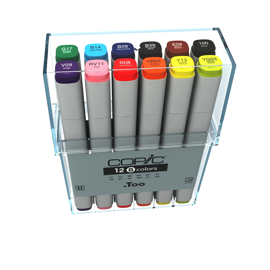 Colors Copic Markers 3d Model