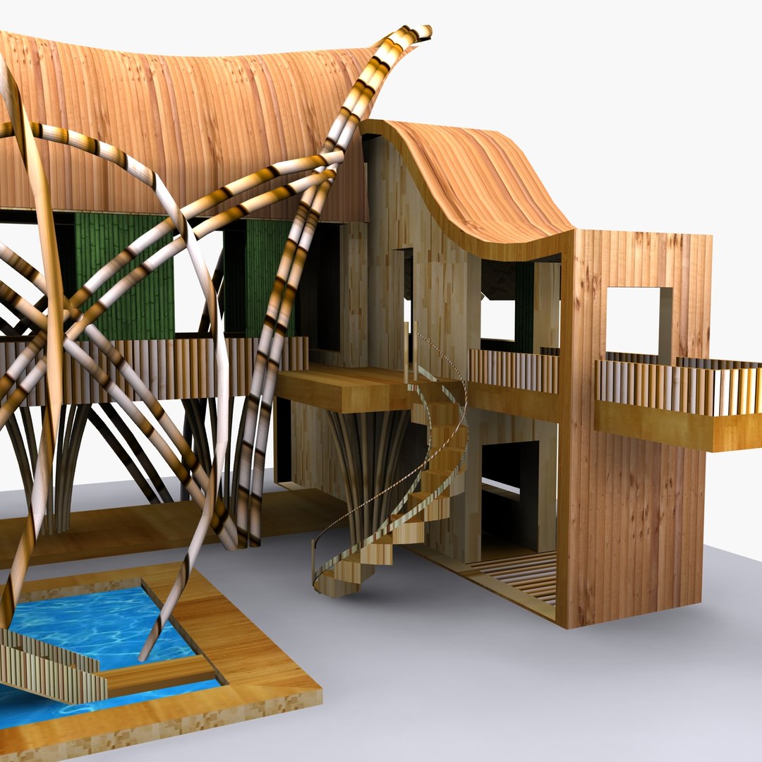 3d bamboo house