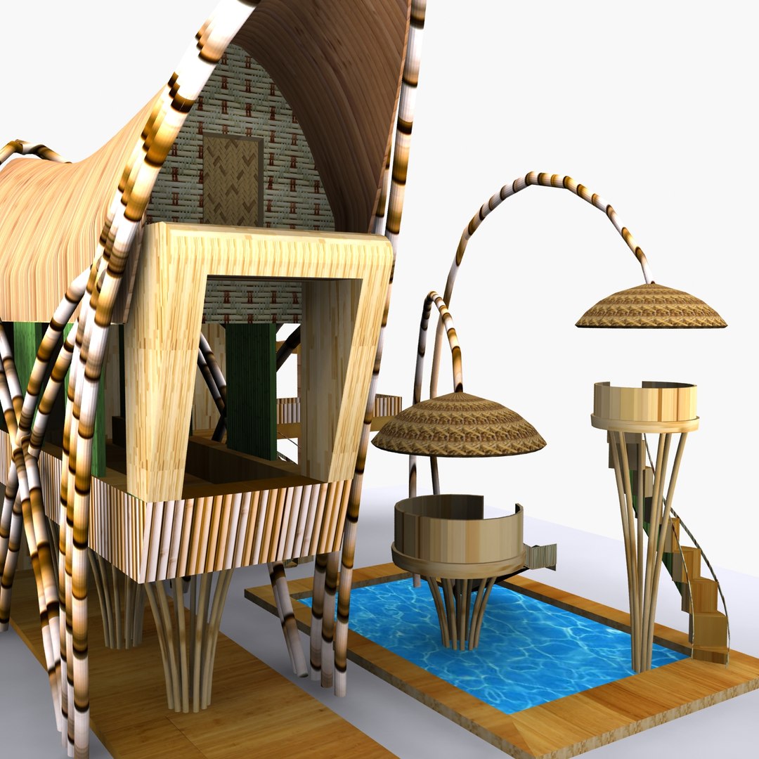 3d bamboo house