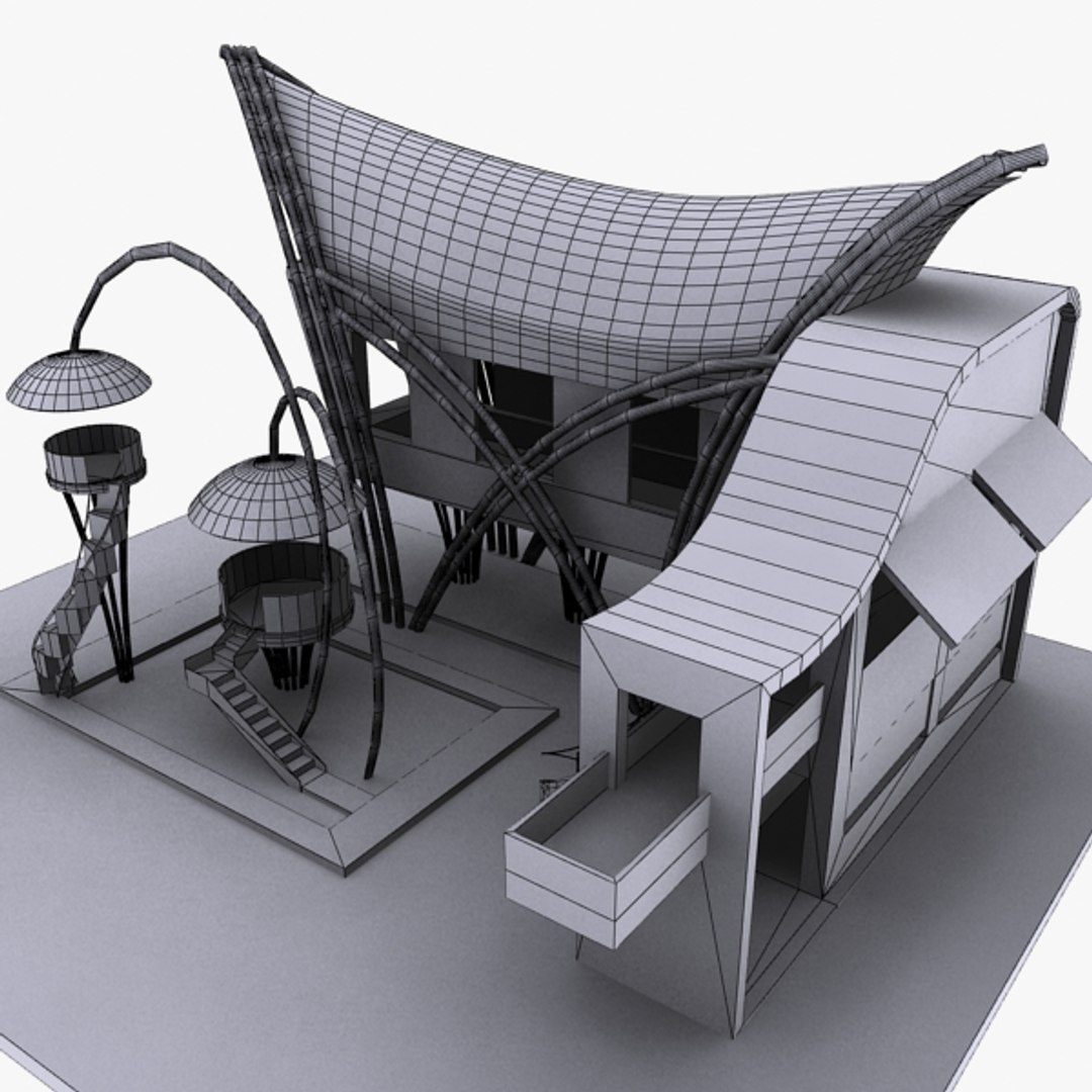 3d bamboo house