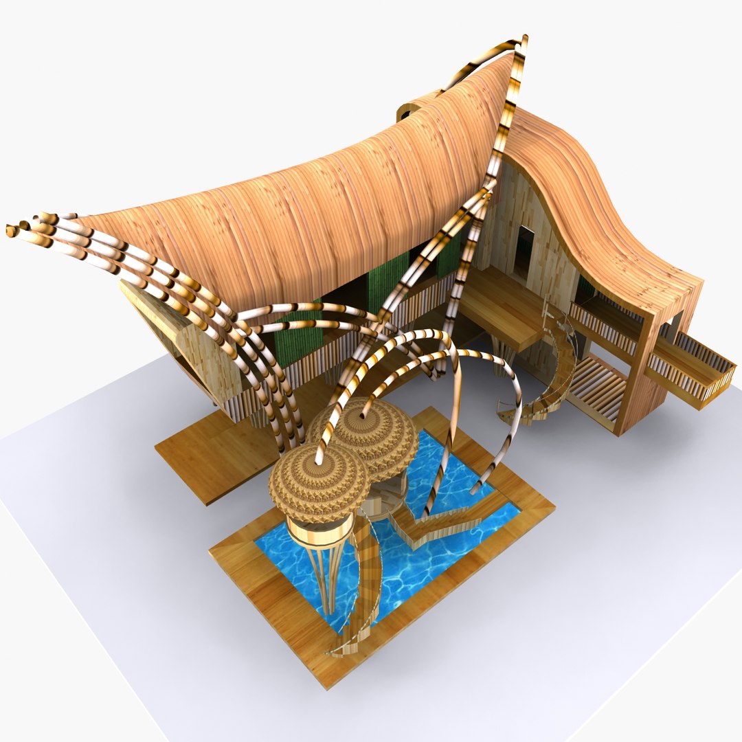 3d bamboo house