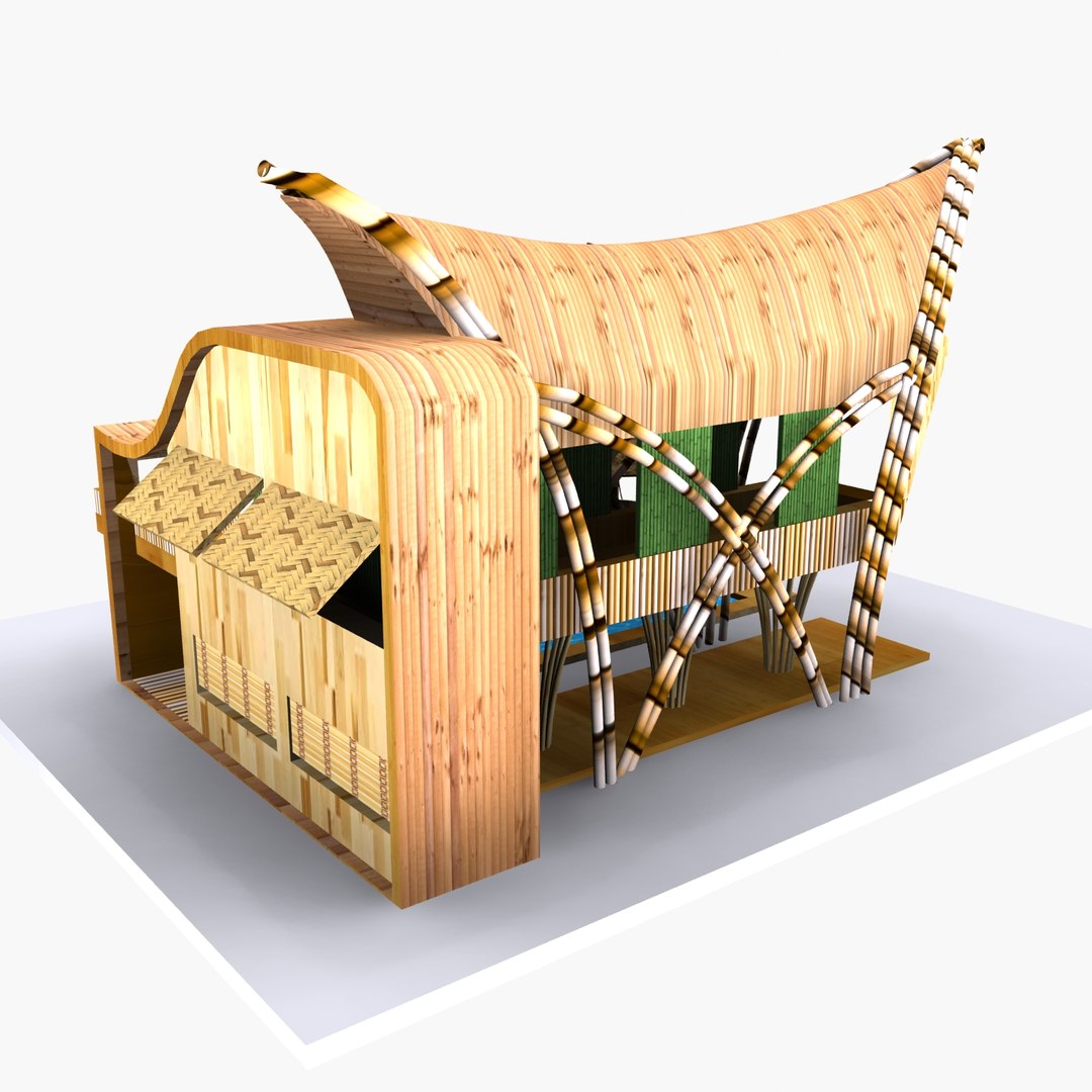 3d bamboo house