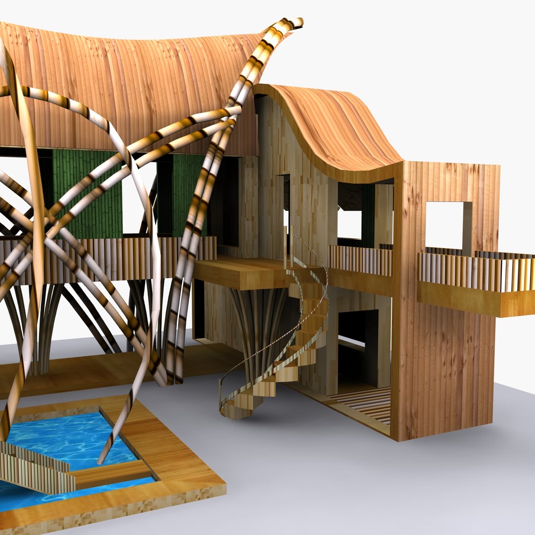 3d bamboo house
