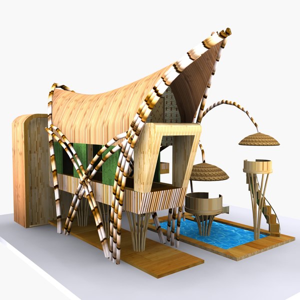 3d bamboo house