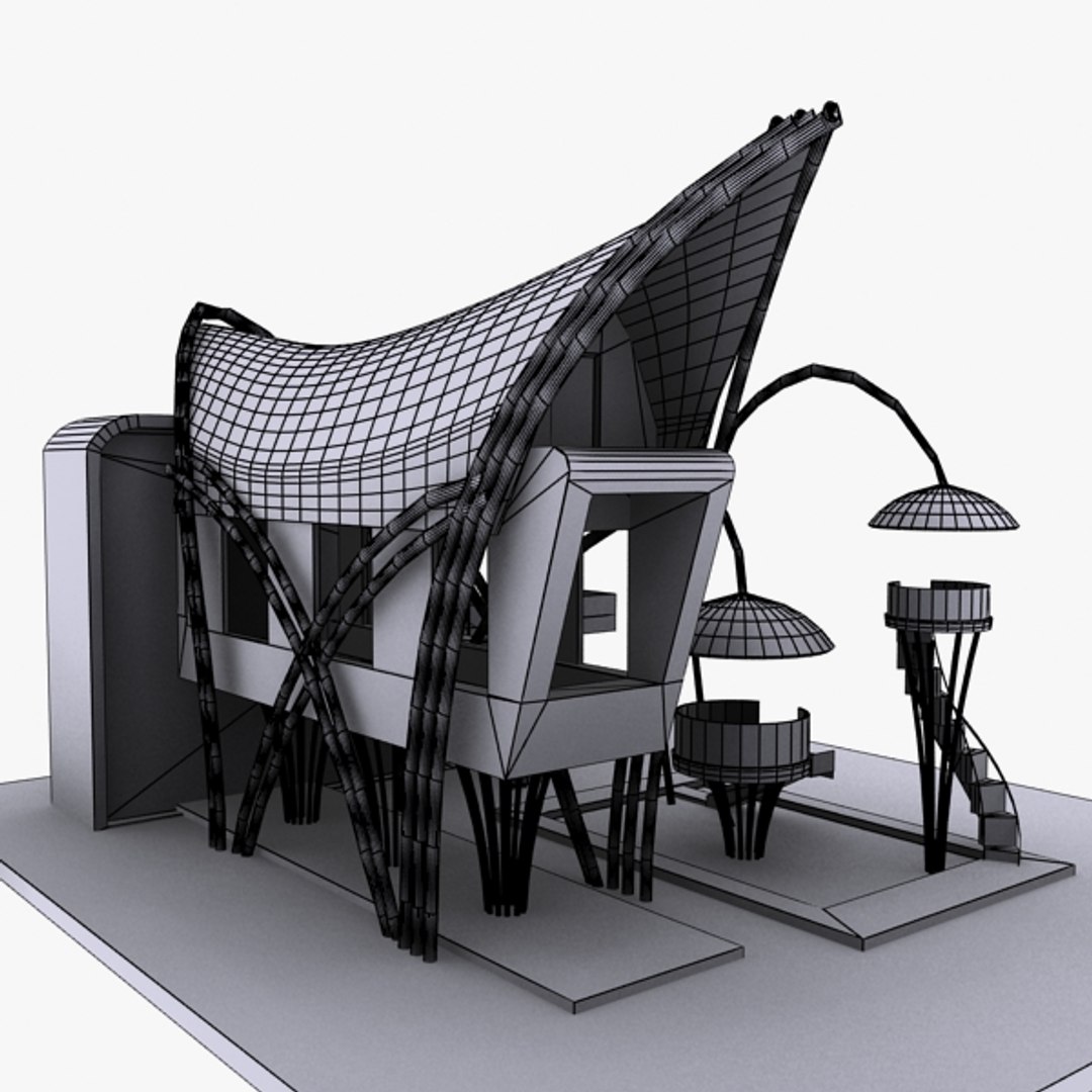 3d bamboo house