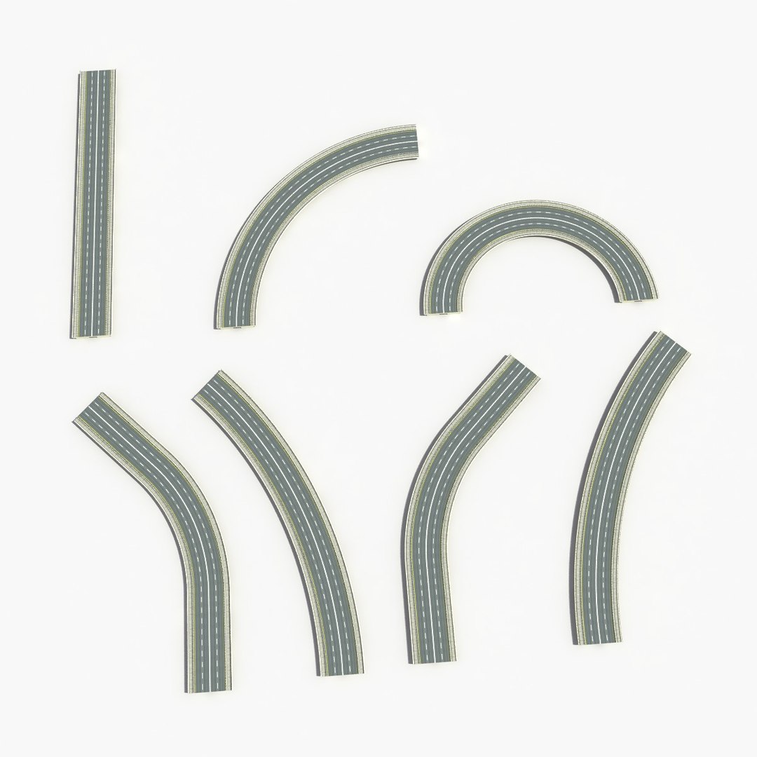3d Road Set Modelled