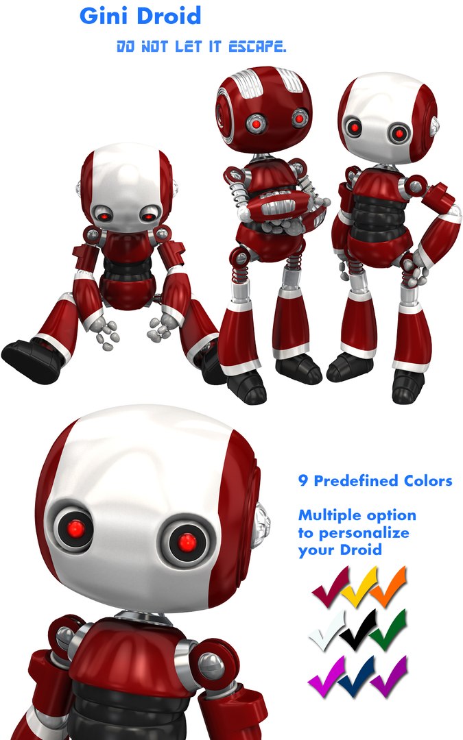 Gini Droid Complete 3d Model