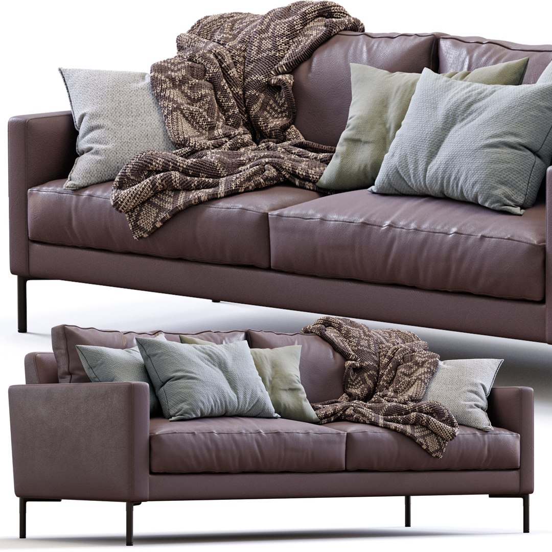 3D Model Interface Leather Sofa LUCA - TurboSquid 1898198