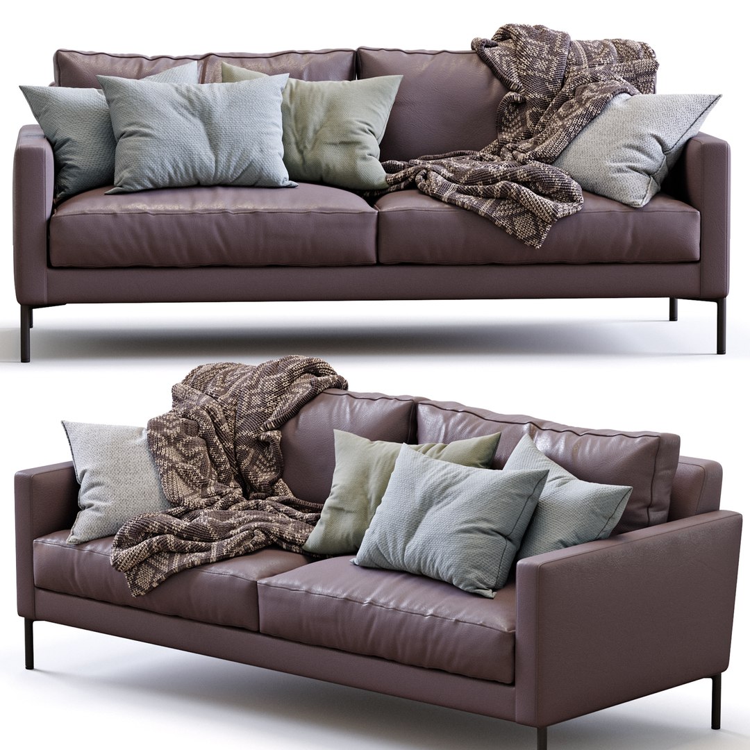 3D Model Interface Leather Sofa LUCA - TurboSquid 1898198
