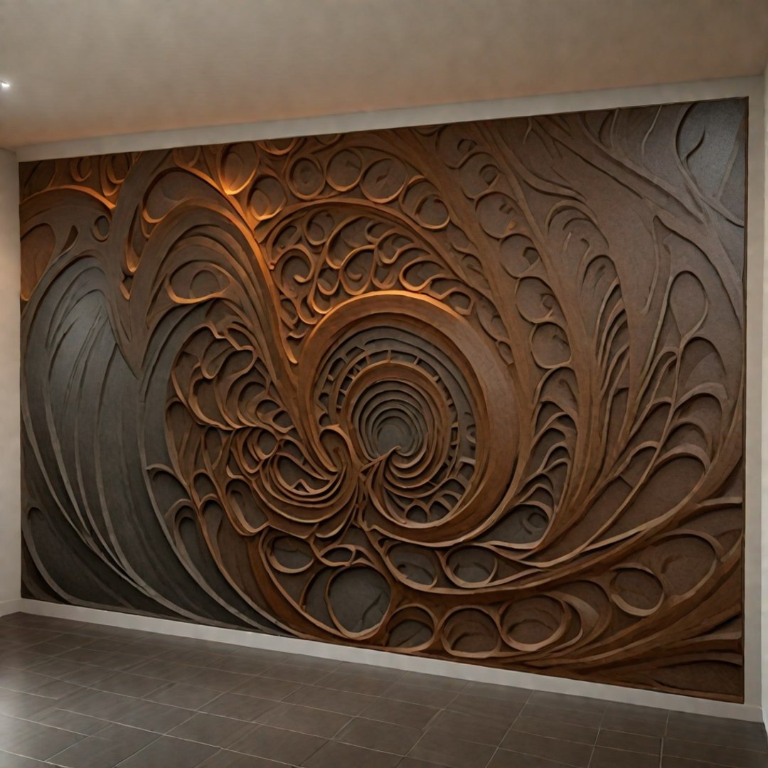 Modern Panel Wall Decor Set Relief Stl Mural CNC 191 3D Model ...
