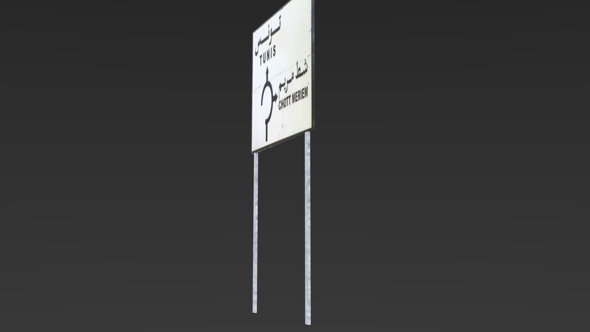 3D Road Sign Arabic - TurboSquid 1612520