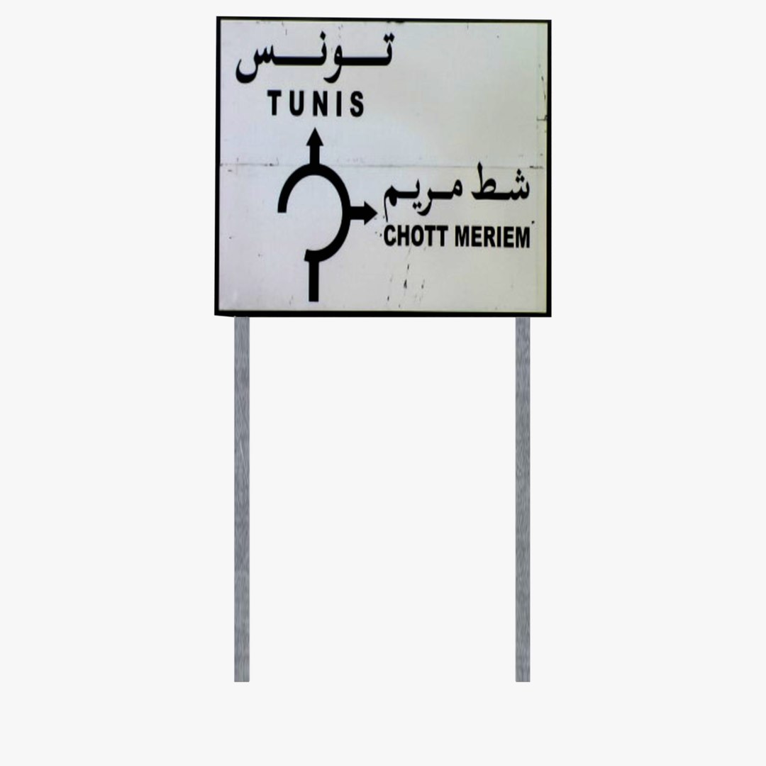 3D road sign arabic - TurboSquid 1612520