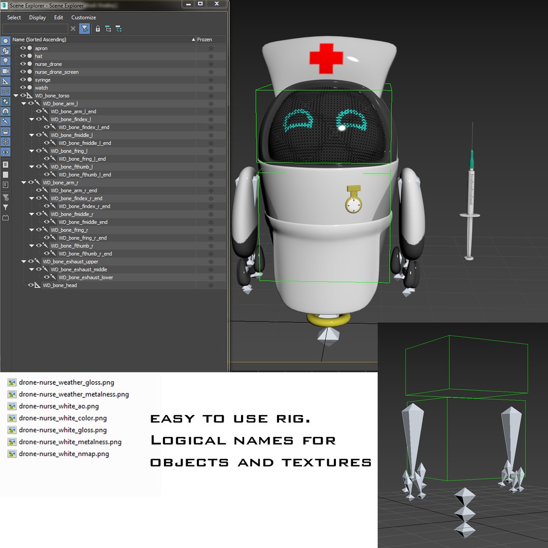 Robots Nurse Drone 3D Model - TurboSquid 1259926