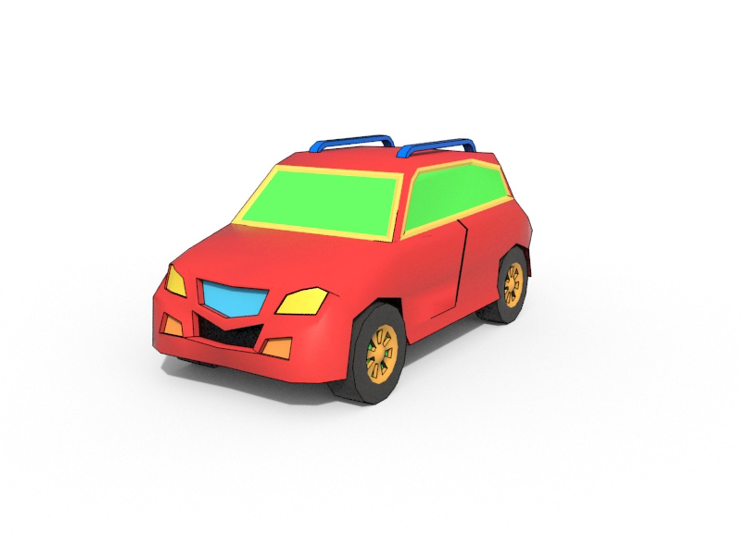 3d cartoon car model