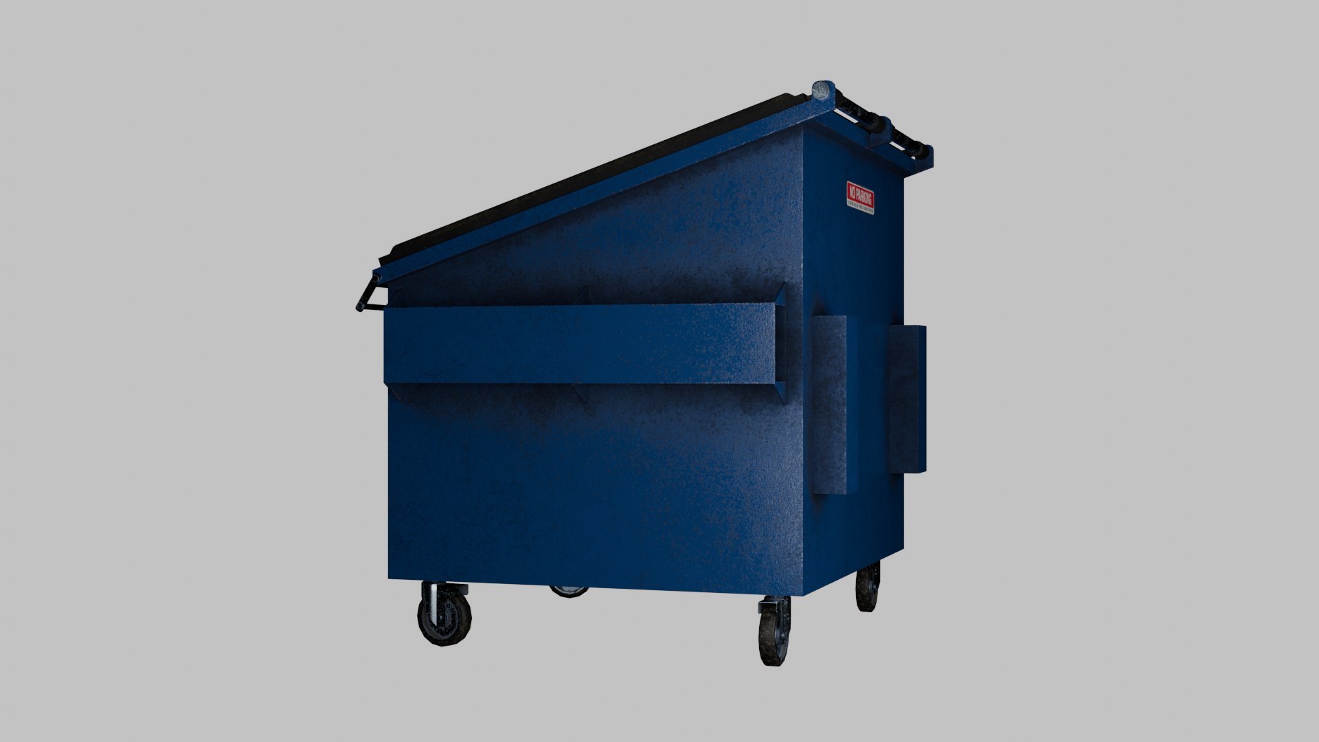 3D Blue Dumpster 2yard New-Dirty - TurboSquid 2159499