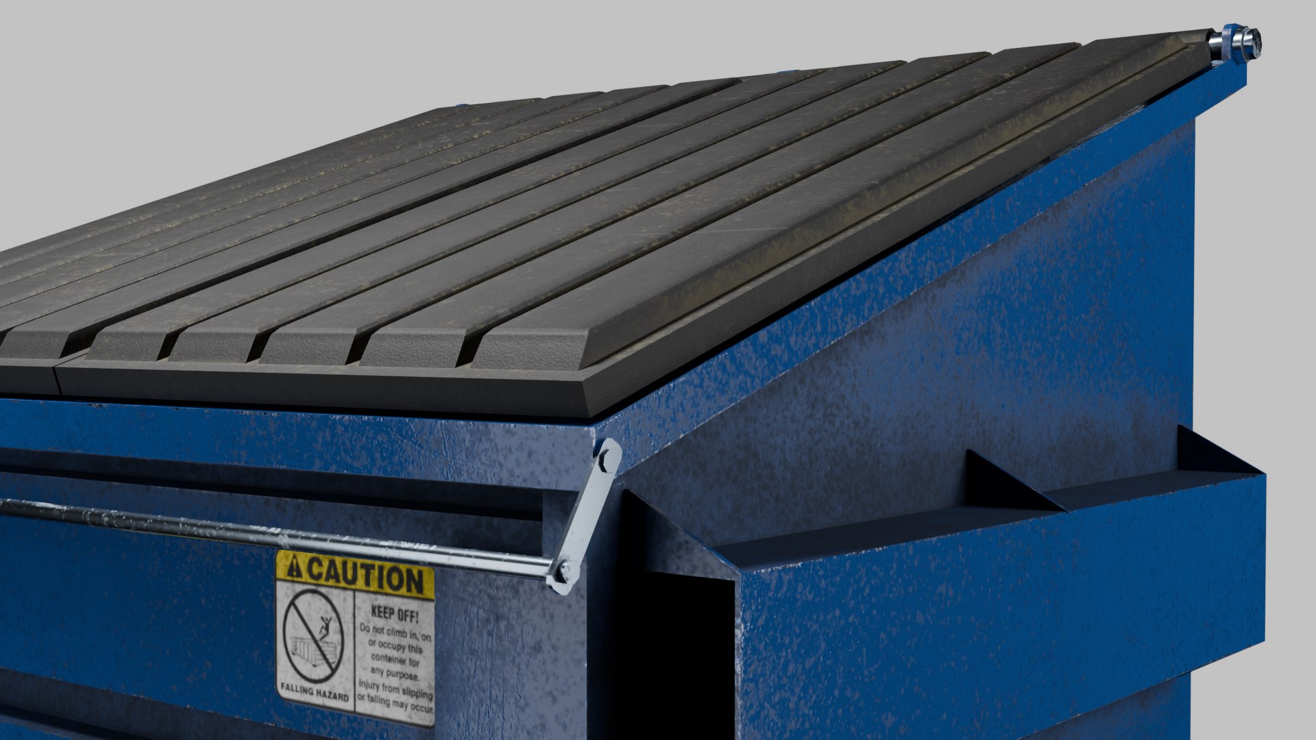 3D Blue Dumpster 2yard New-Dirty - TurboSquid 2159499