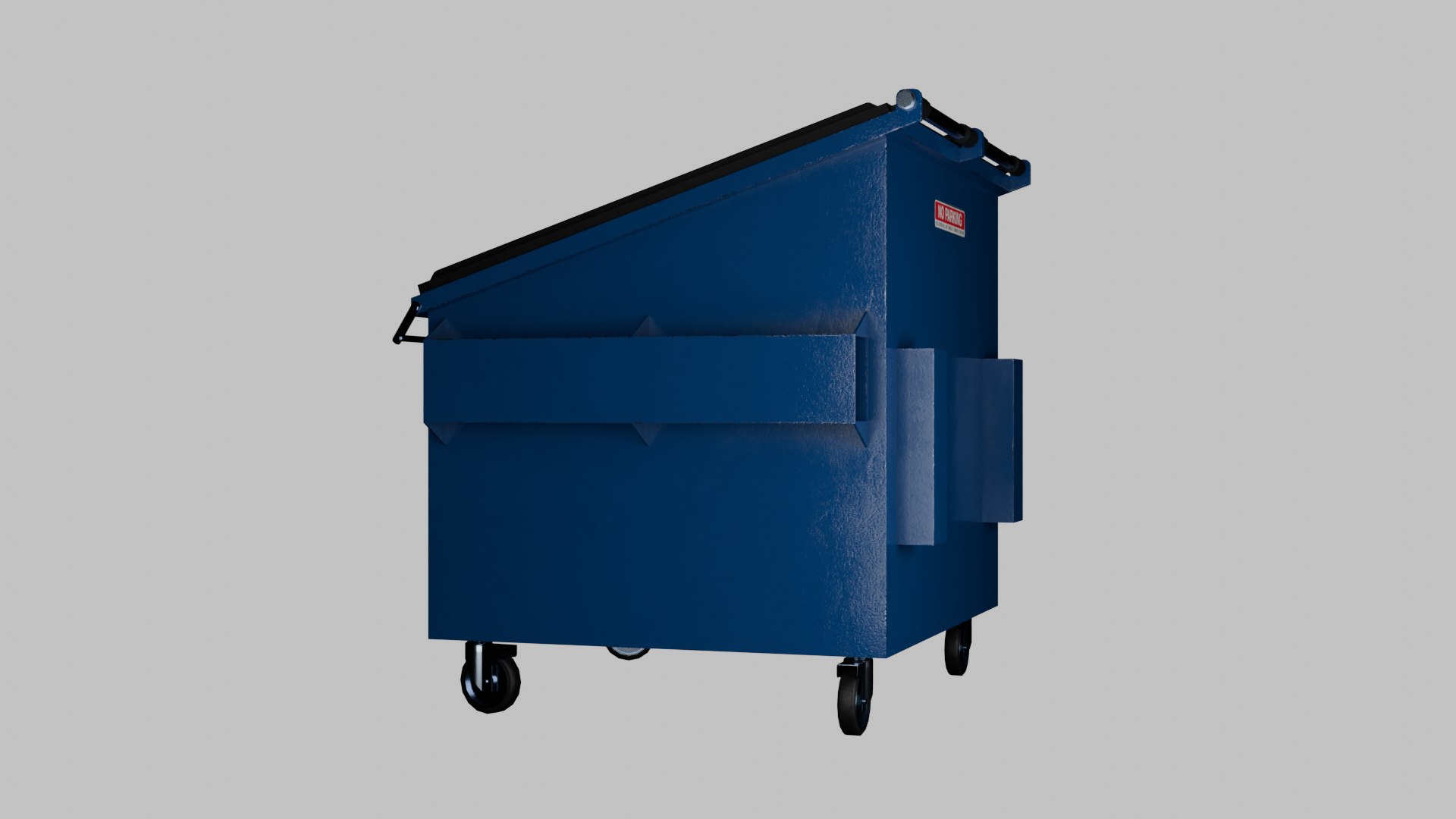3D Blue Dumpster 2yard New-Dirty - TurboSquid 2159499
