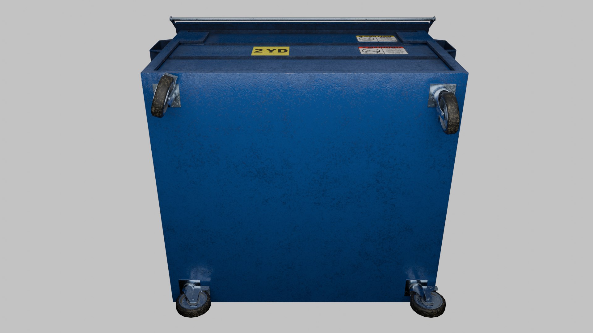 3D Blue Dumpster 2yard New-Dirty - TurboSquid 2159499