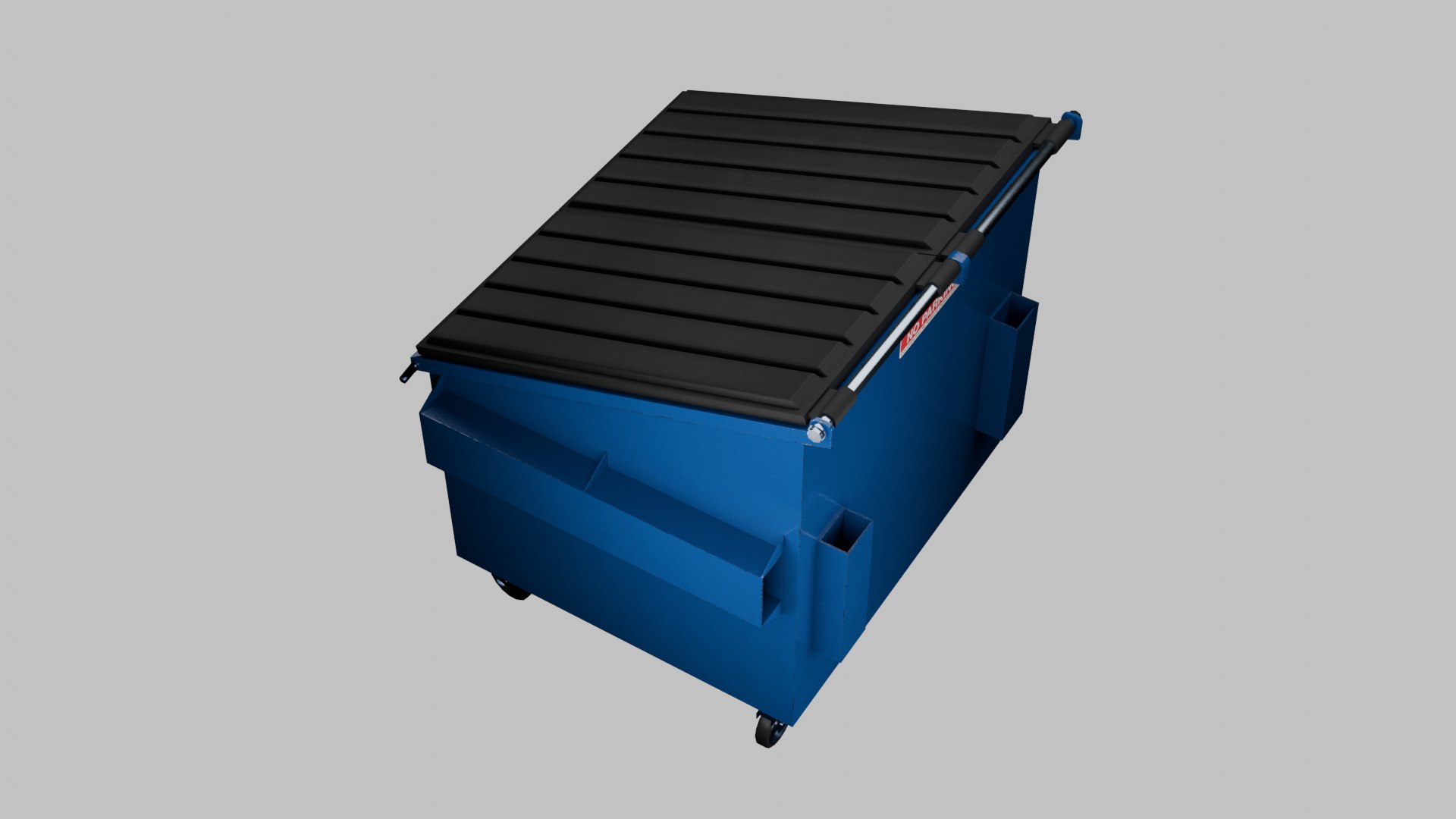 3D Blue Dumpster 2yard New-Dirty - TurboSquid 2159499