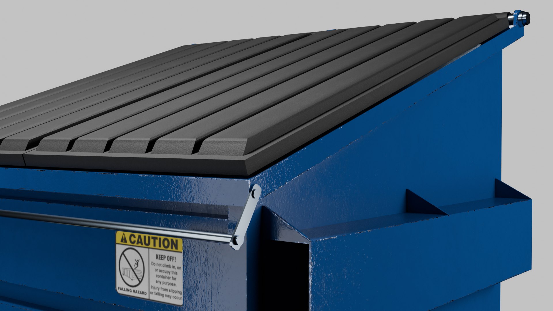 3D Blue Dumpster 2yard New-Dirty - TurboSquid 2159499