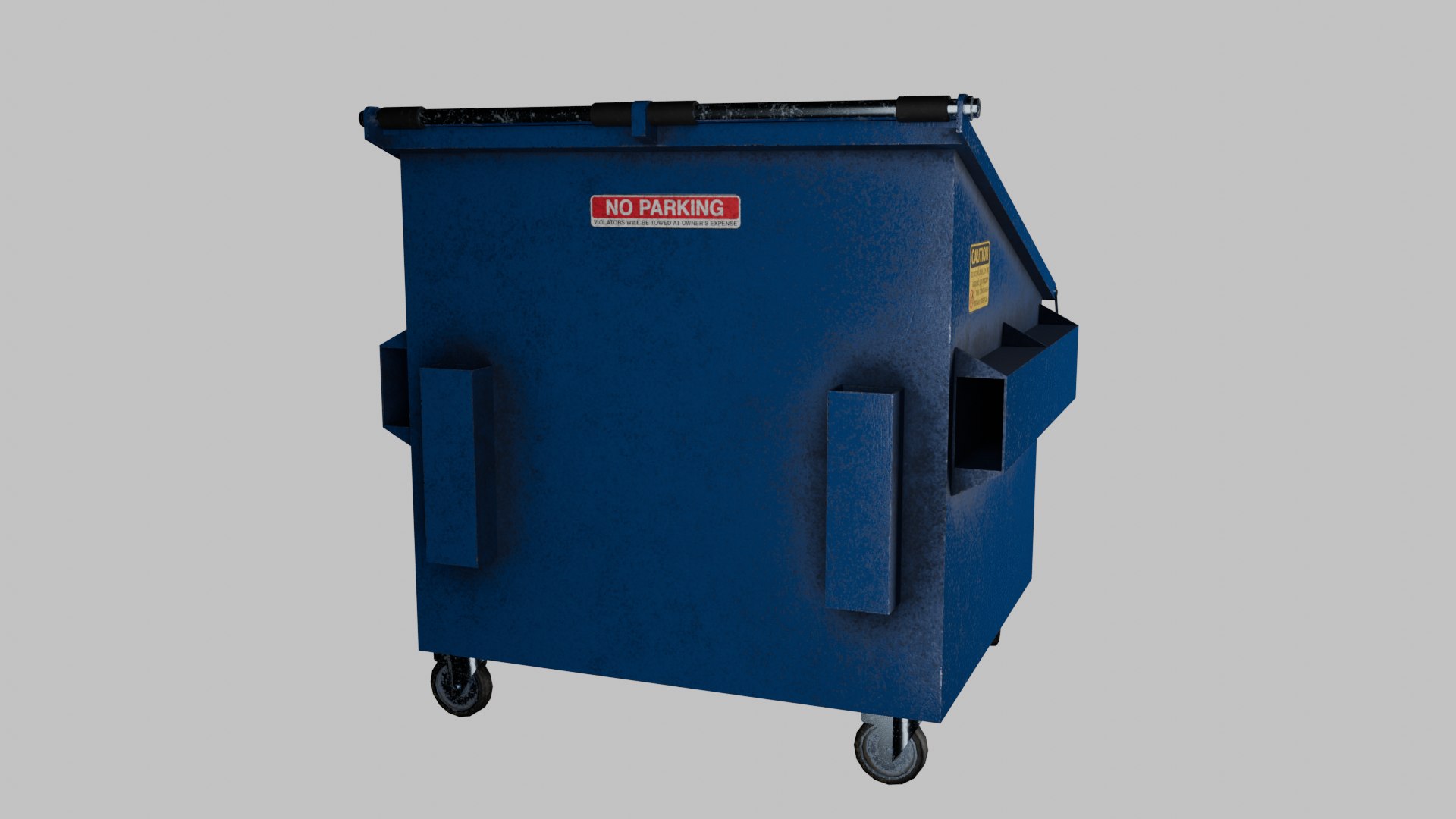 3D Blue Dumpster 2yard New-Dirty - TurboSquid 2159499