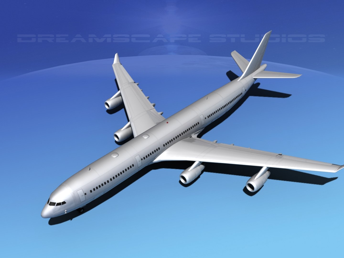 3d model airline a340-600 airbus a340