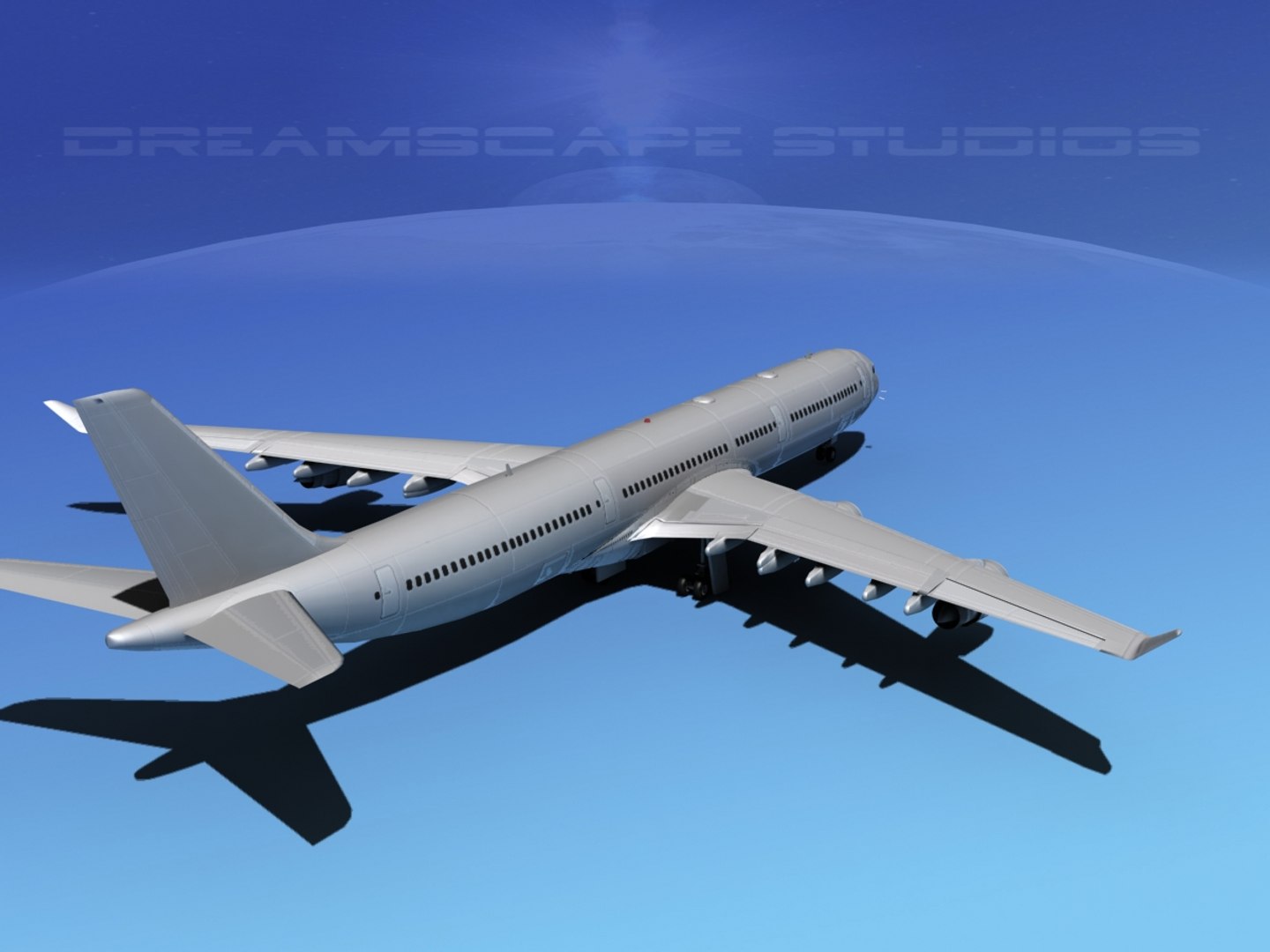 3d model airline a340-600 airbus a340