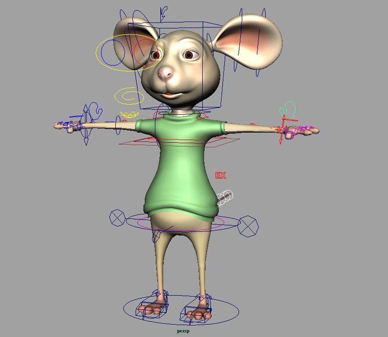 Cartoon Mouse 3d Model