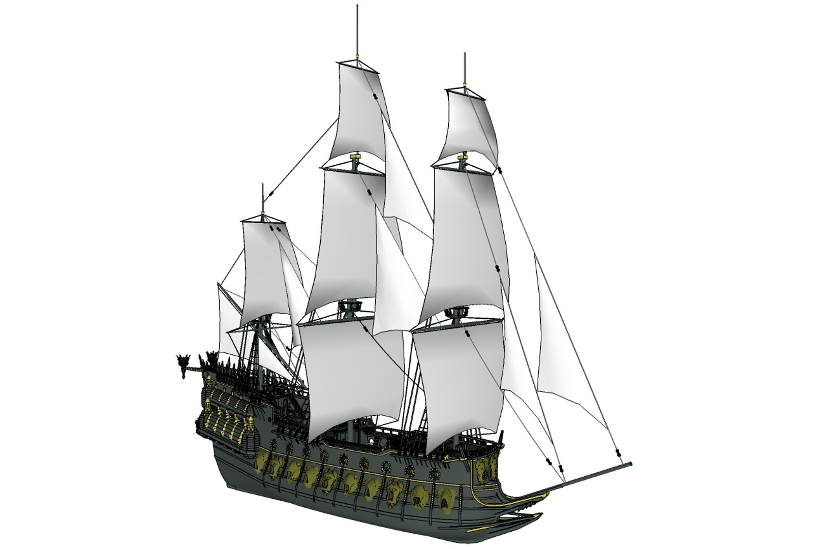 Flying Dutchman 2 3d Model