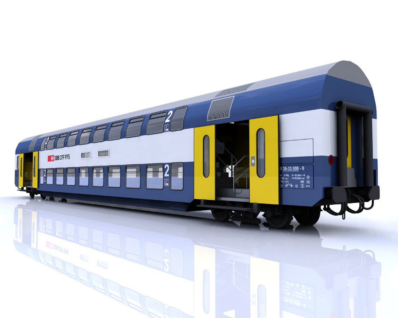 Passenger Train 3d Model