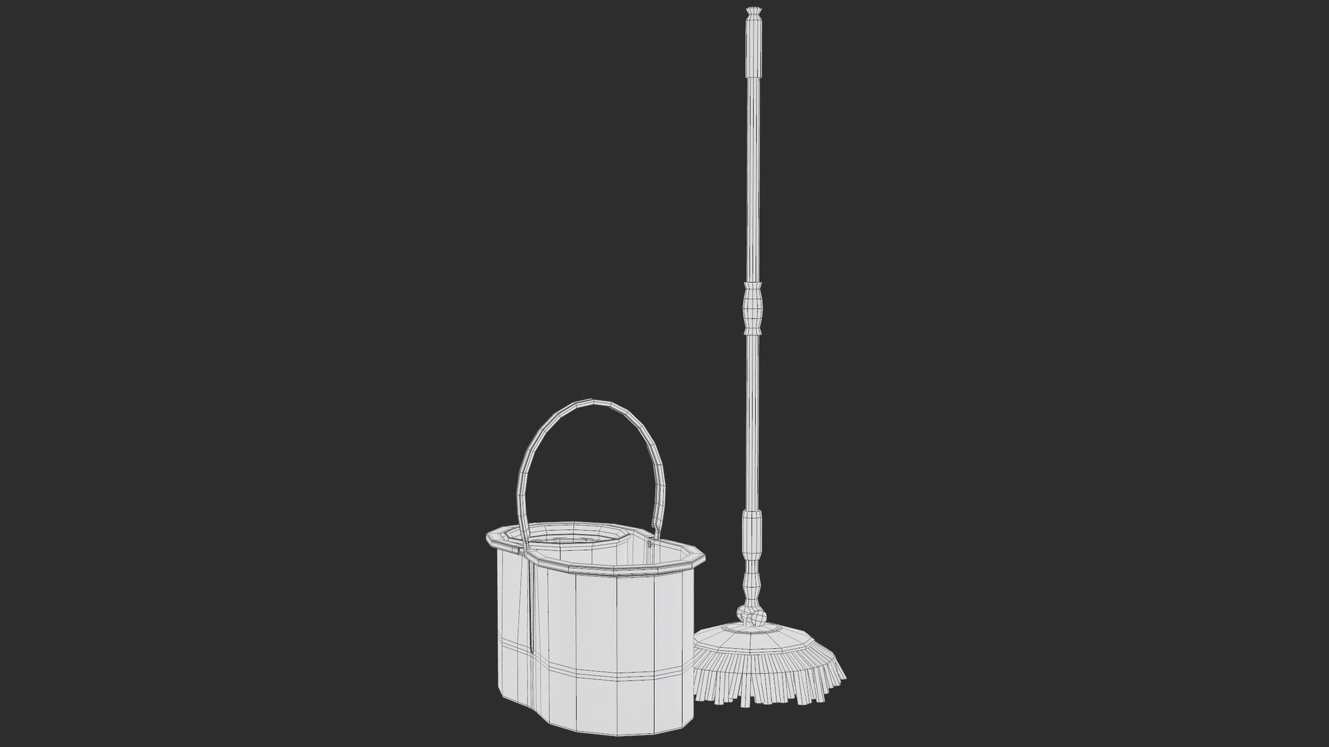 3D Mop And Bucket PBR - TurboSquid 1783635